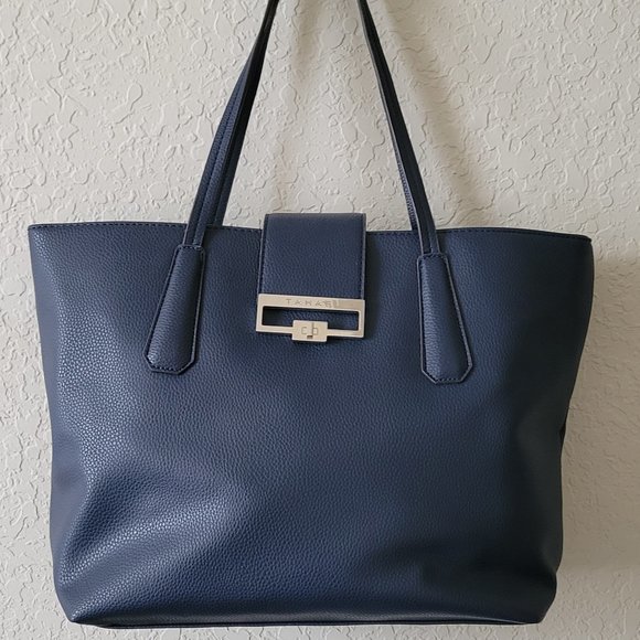Tahari | Bags | Tahari Navy Blue Large Tote Purse Handbag | Poshmark